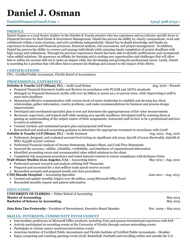 Daniel Osman Resume V2 | PDF