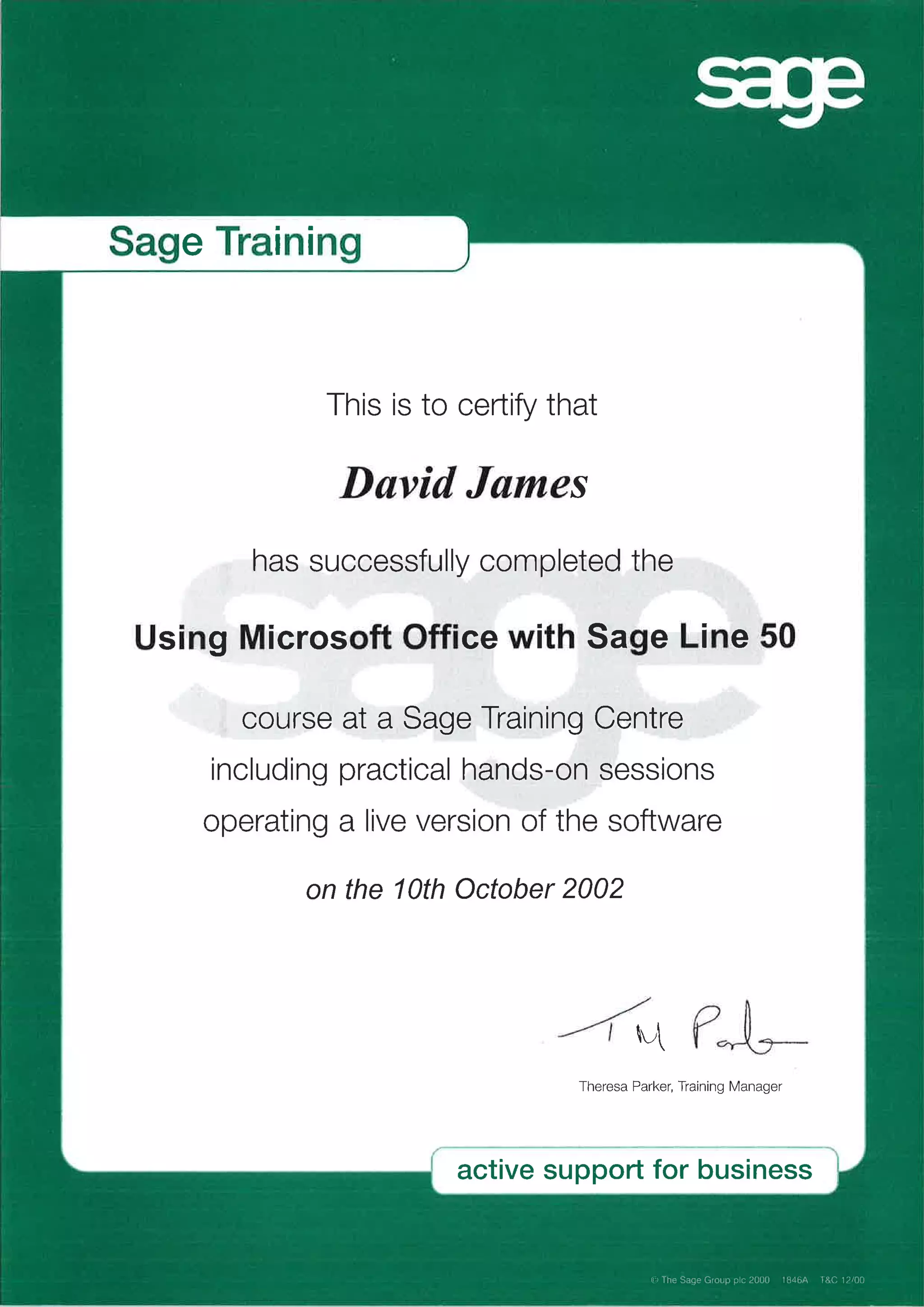 Various Sage certificates | PDF
