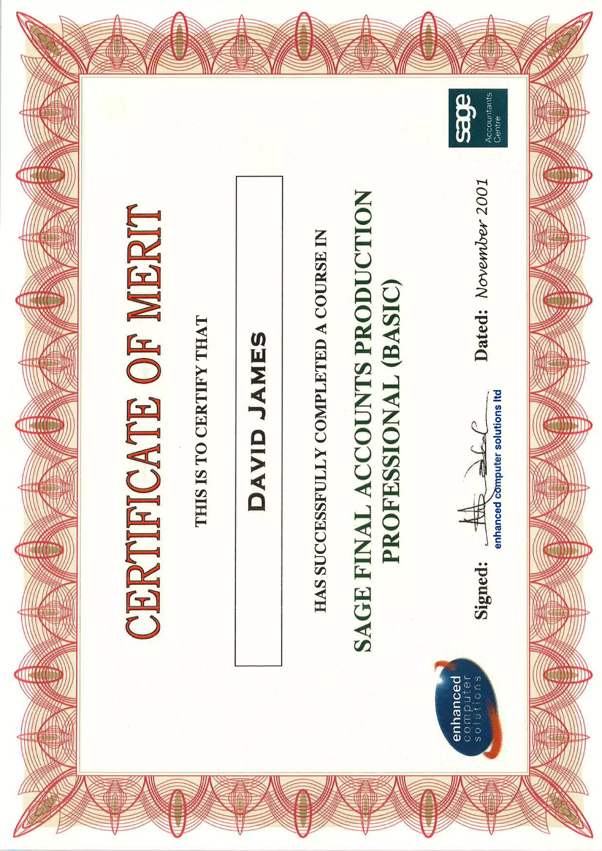 Various Sage certificates | PDF