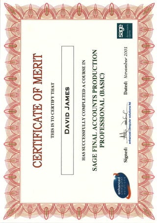 Various Sage certificates | PDF