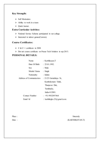 Karthik CV | DOCX