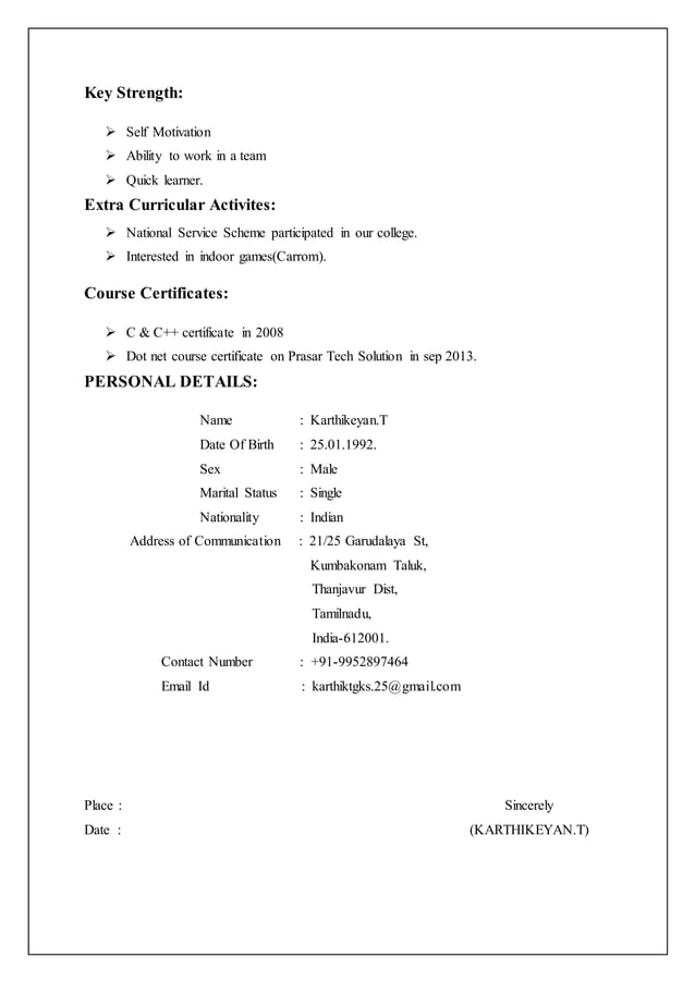 Karthik CV | DOCX