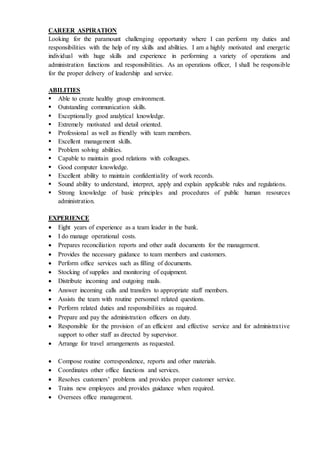 cv mose | DOCX | Business Administration | Business