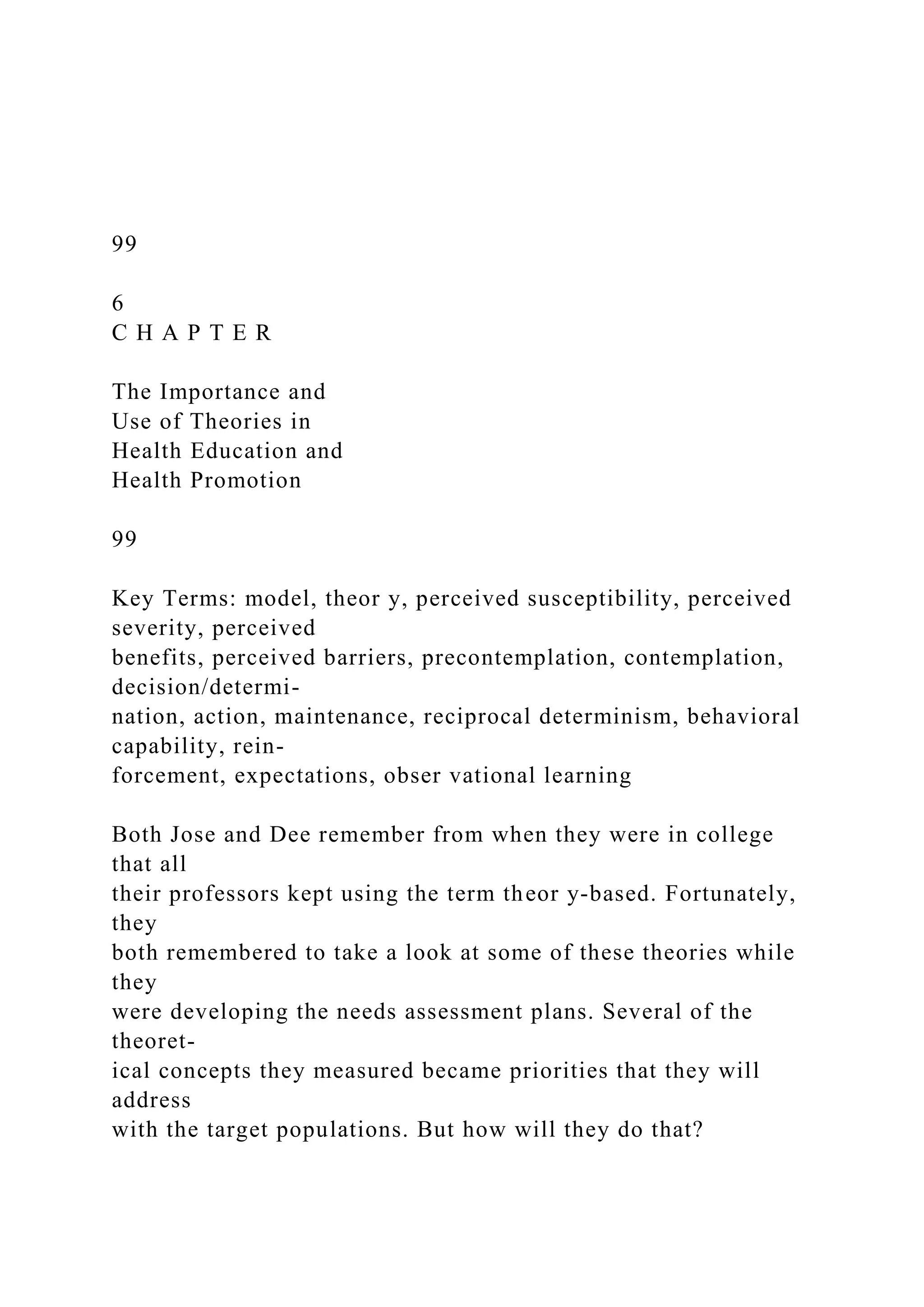 996C H A P T E RThe Importance andUse of Theories .docx