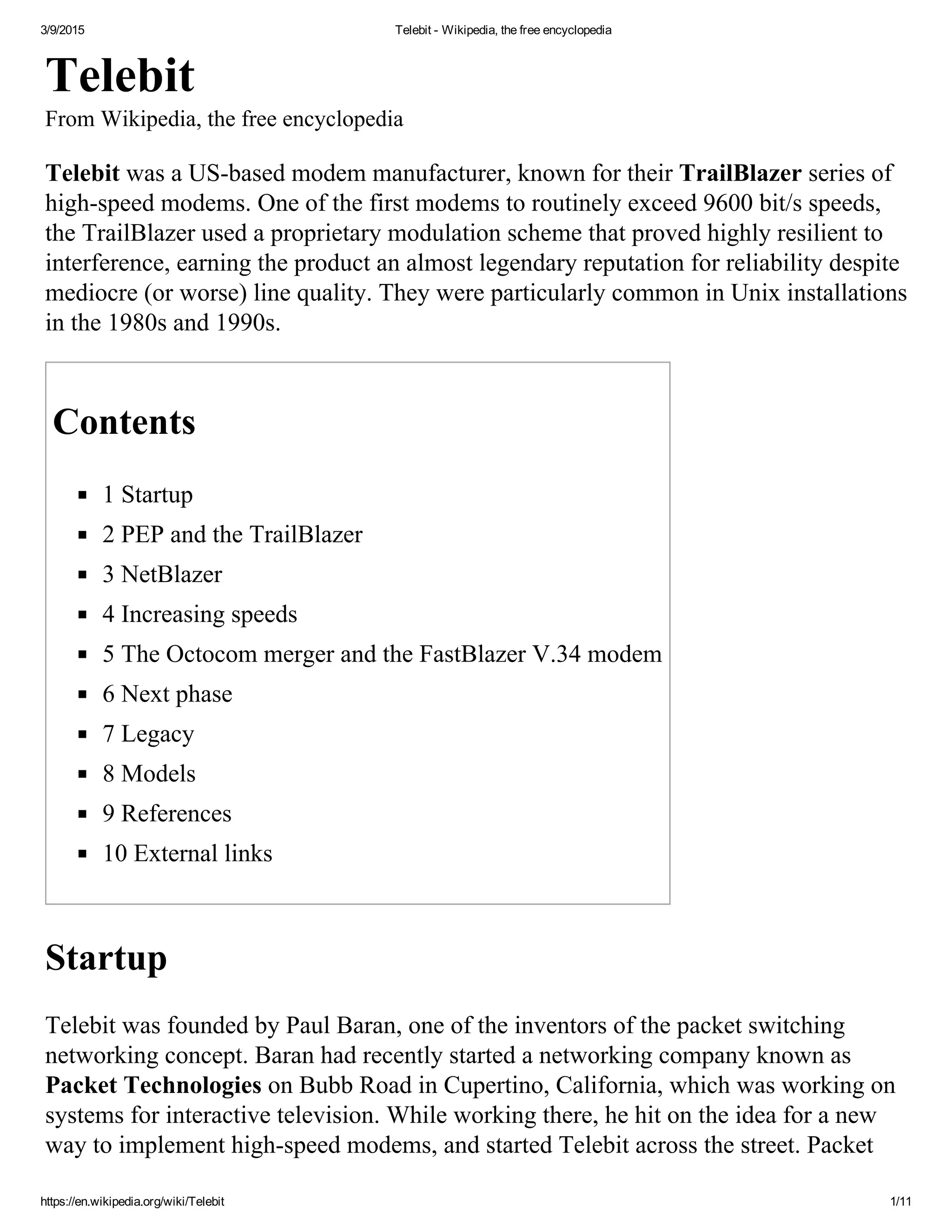 Telebit - Wikipedia, the free encyclopedia | PDF