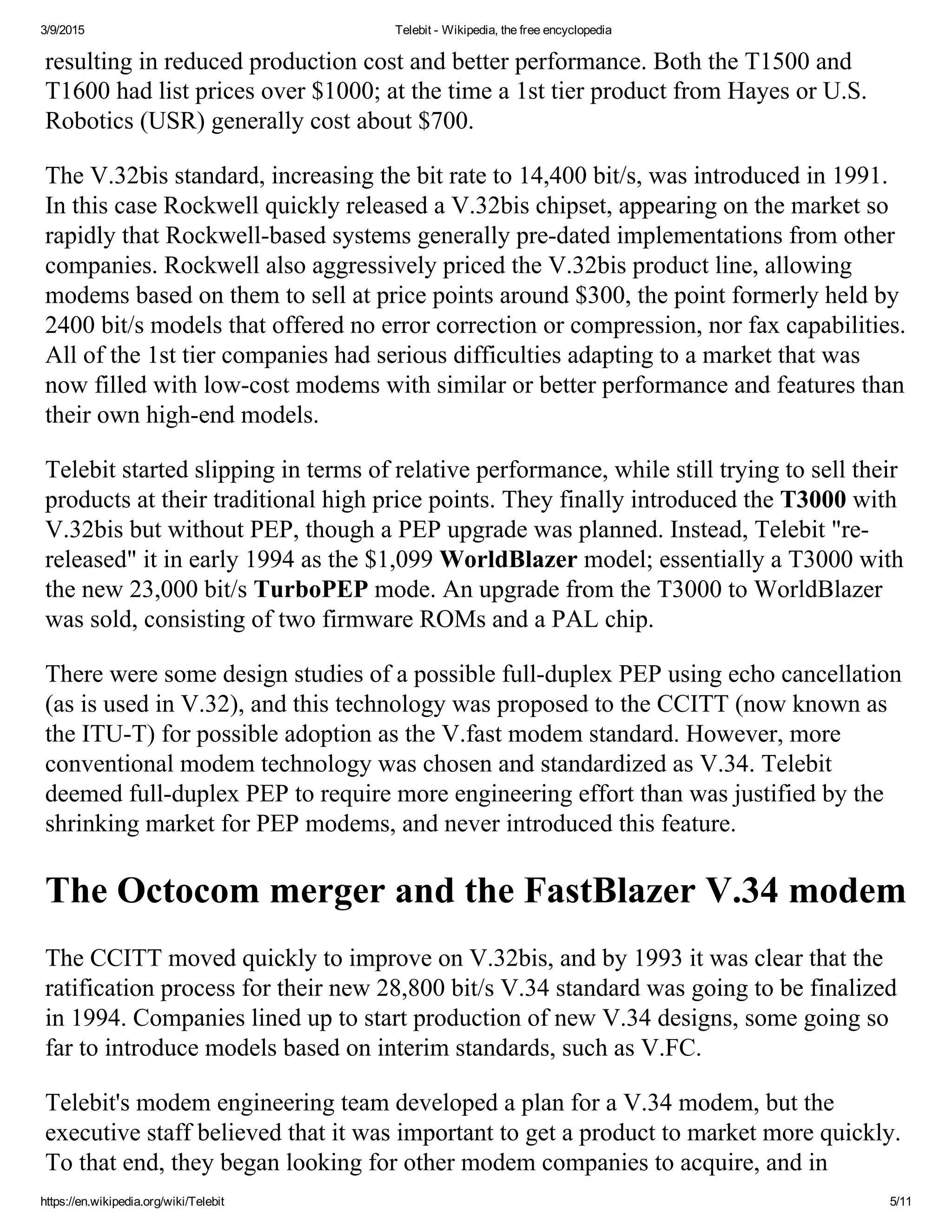 Telebit - Wikipedia, the free encyclopedia | PDF