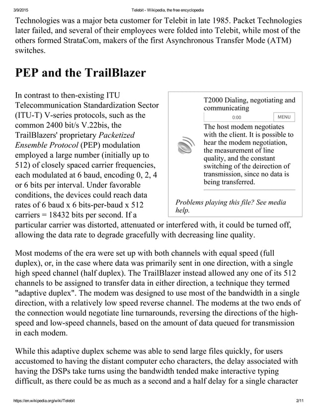 Telebit - Wikipedia, the free encyclopedia | PDF
