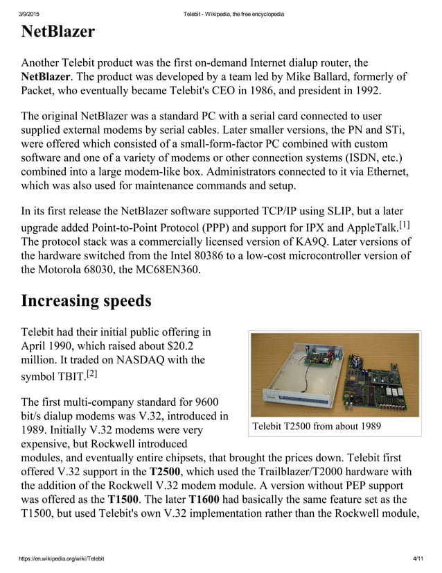 Telebit - Wikipedia, the free encyclopedia | PDF