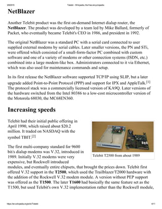 Telebit - Wikipedia, the free encyclopedia | PDF