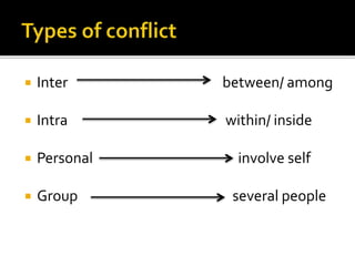 Types of Conflict | PPT