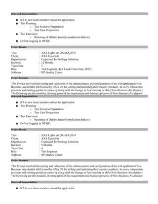 Pramit Biswas_QA_36 Months_Resume | DOC | Computer Software and Applications | Computing