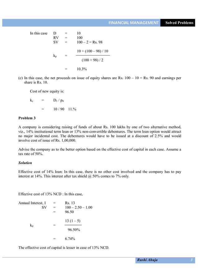 99700905 cost-of-capital-solved-problems | PDF