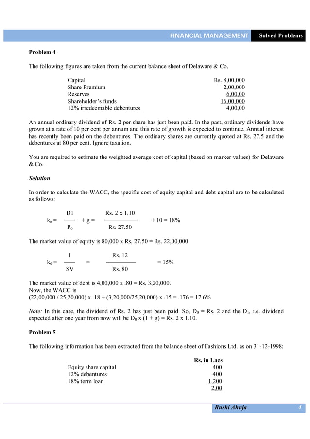 99700905 cost-of-capital-solved-problems | PDF