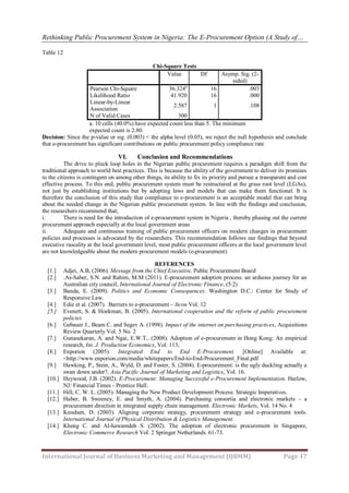 Rethinking Public Procurement System in Nigeria: The E-Procurement Option (A Study of Selected ...