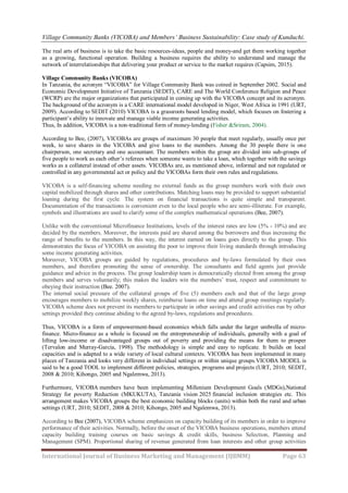 Village Community Banks (VICOBA) and Members’ Business Sustainability ...