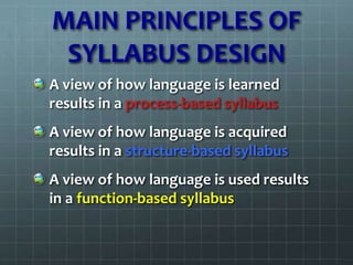 course and syllabus design | PPT | Homework and Study | Education