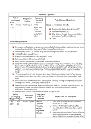 Architect Sharafat Hussain | PDF