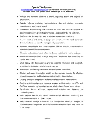 Oyewale Titus Oyewole CV | DOC