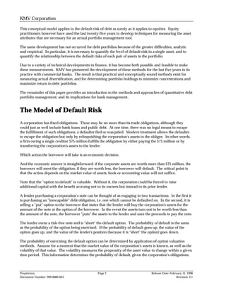 KMV model | PDF