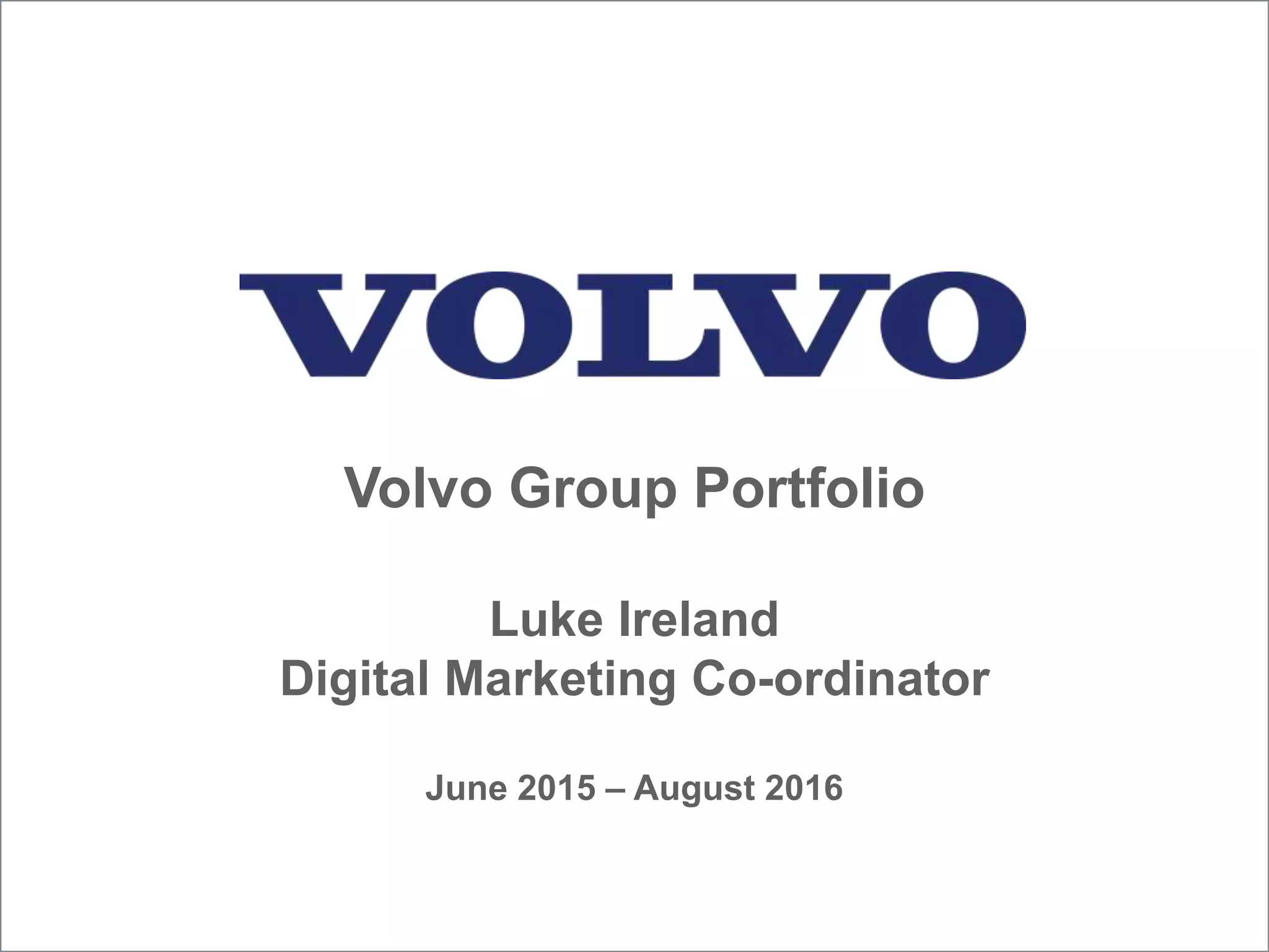 Volvo Group Portfolio | PPTX