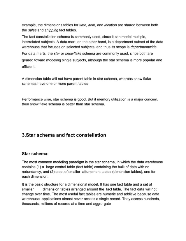 Star ,Snow and Fact-Constullation Schemas?? | PDF