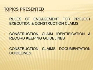 Contracts & Claims Management Workshop (Session-1) | PPTX