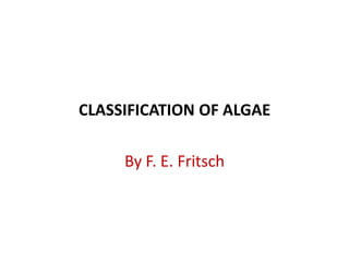 Classification of Algae | PPT