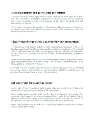 Business Presentation Importance | PDF