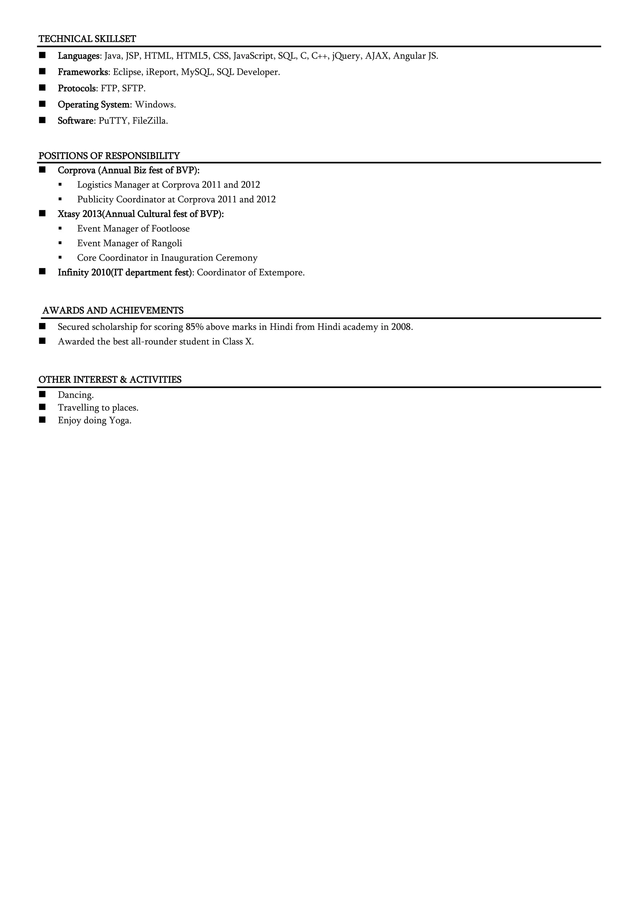 HARSHITA_CV | PDF | Web Development | Internet