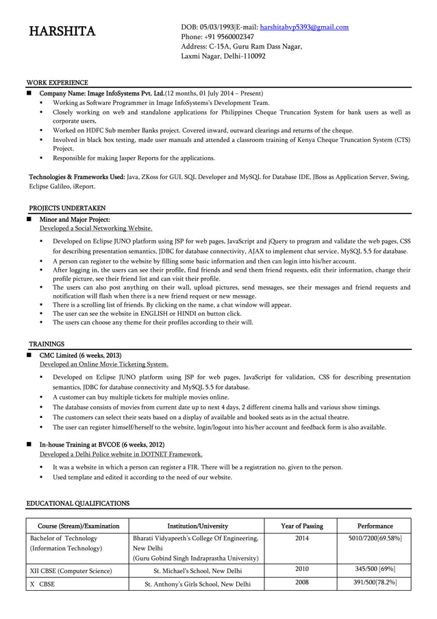 HARSHITA_CV | PDF | Web Development | Internet