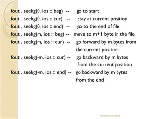 cpp-file-handling | PPT | Programming Languages | Computing