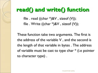 cpp-file-handling | PPT | Programming Languages | Computing