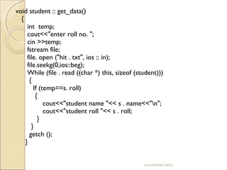 cpp-file-handling | PPT | Programming Languages | Computing