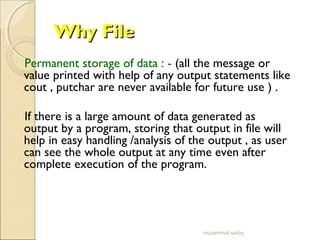 cpp-file-handling | PPT | Programming Languages | Computing