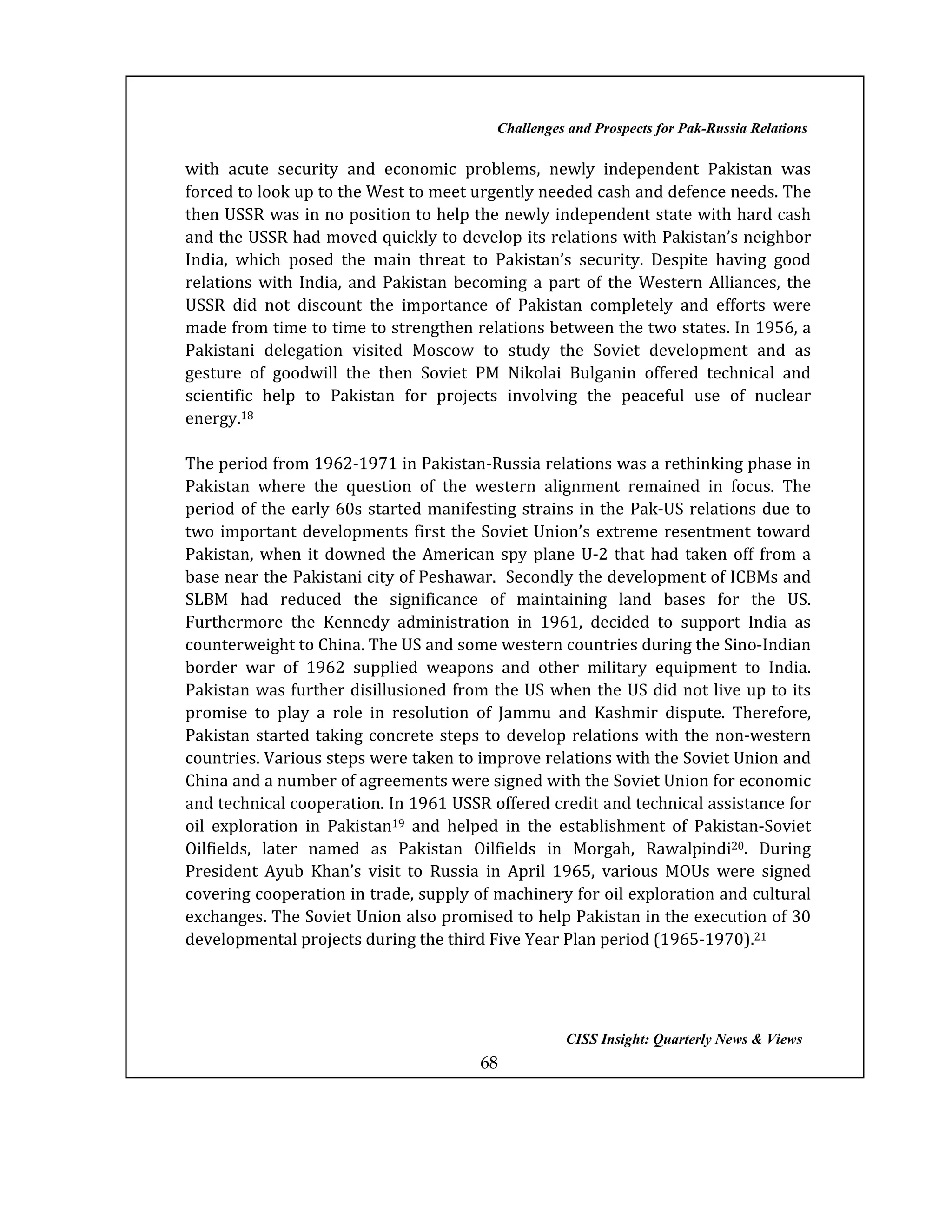 Pak-Russian relations | PDF