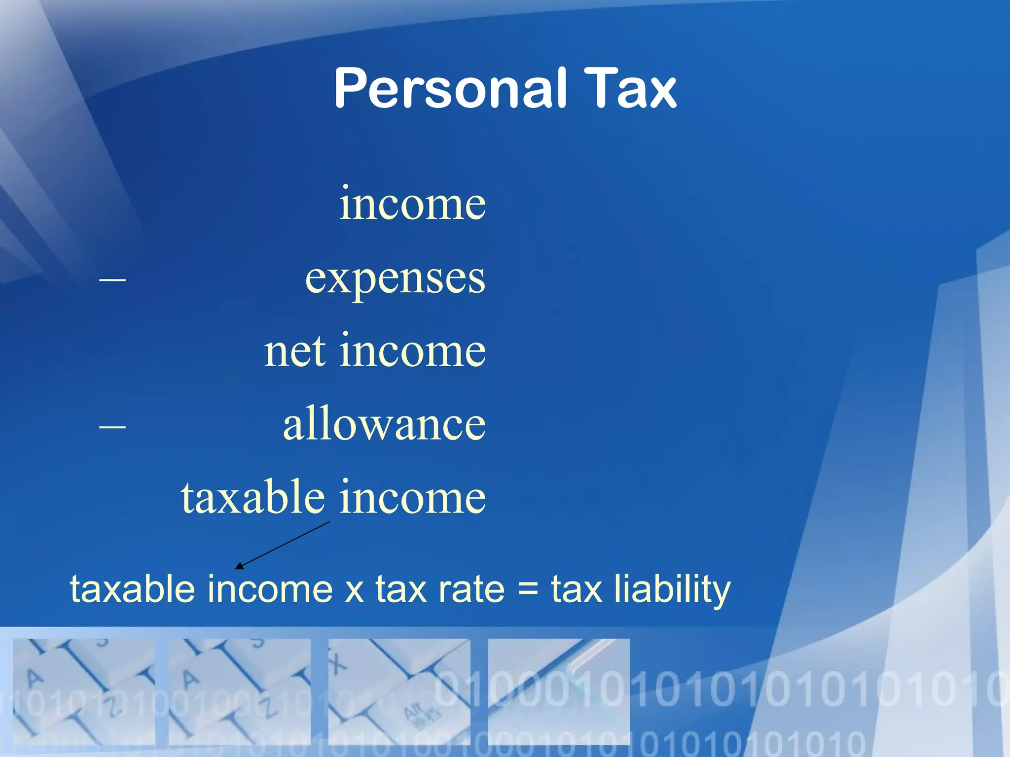 slides from personal tax | PPT