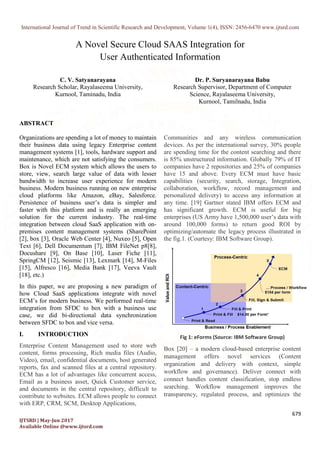A Novel Secure Cloud SAAS Integration for User Authenticated Information | PDF | Free Download