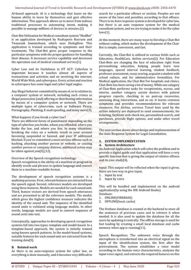 Auto Response System for Legal Consultation | PDF | Internet Safety ...