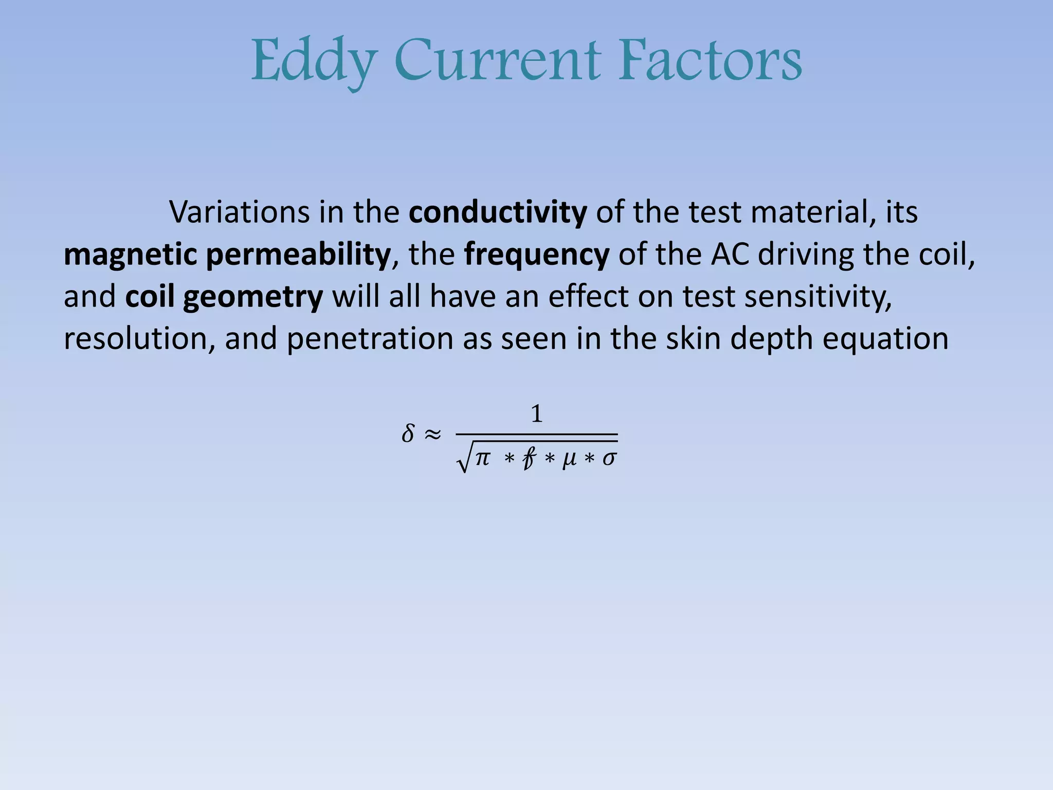 Tutorial - Eddy Current Testing | PPTX