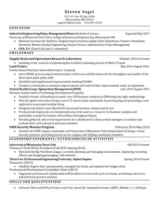 IE Major Seeks Supply Chain Role | PDF