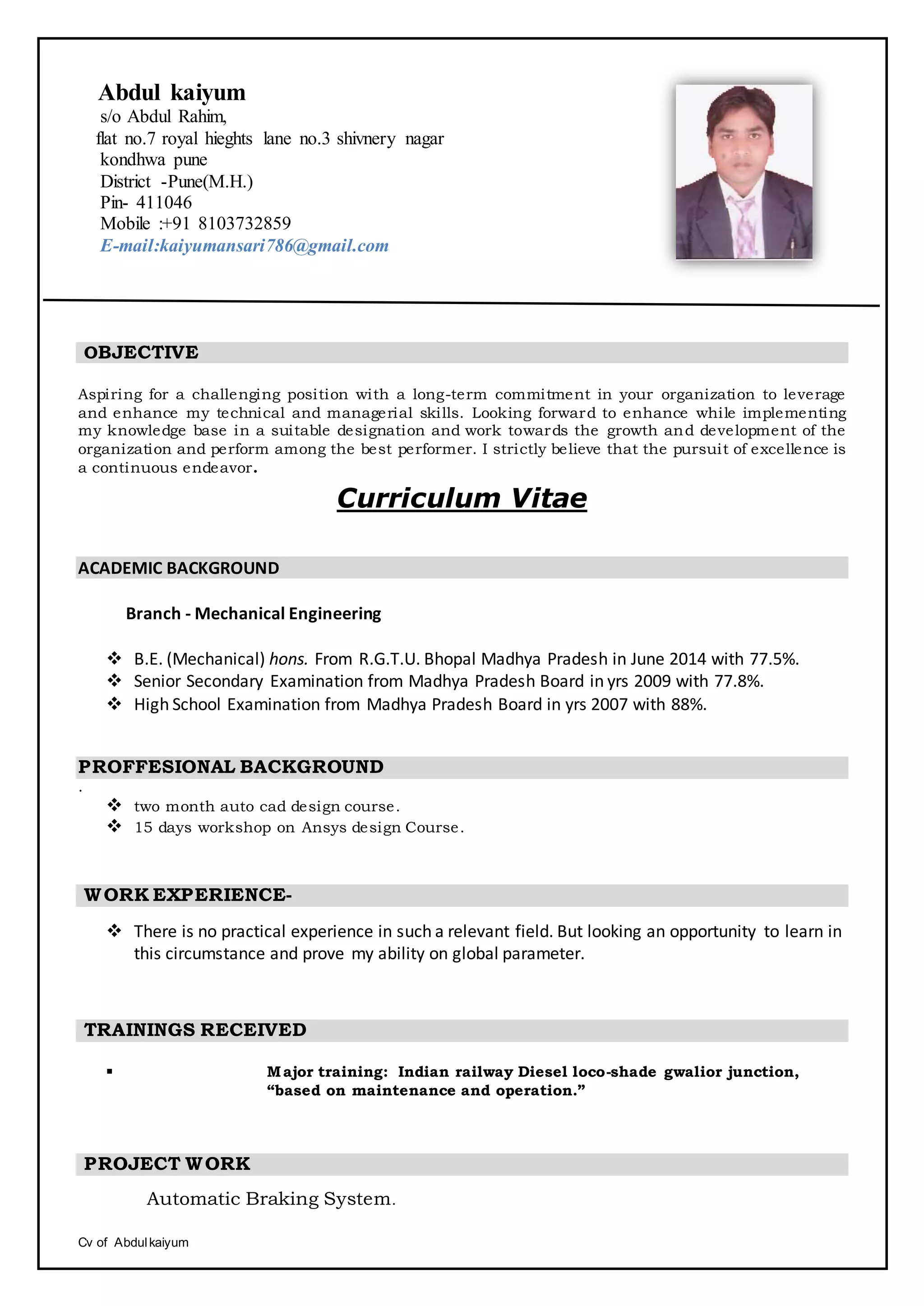 ABDUL KAIYUM(_resume) pune | DOCX