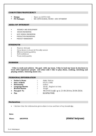 ABDUL KAIYUM(_resume) pune | DOCX