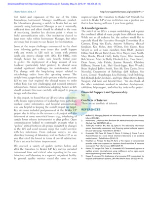 Implementation of Epic Beaker Clinical Pathology at an academic medical ...