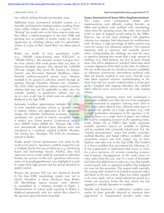 Implementation of Epic Beaker Clinical Pathology at an academic medical center (UIHC) | PDF