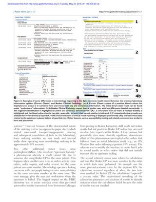 Implementation of Epic Beaker Clinical Pathology at an academic medical ...