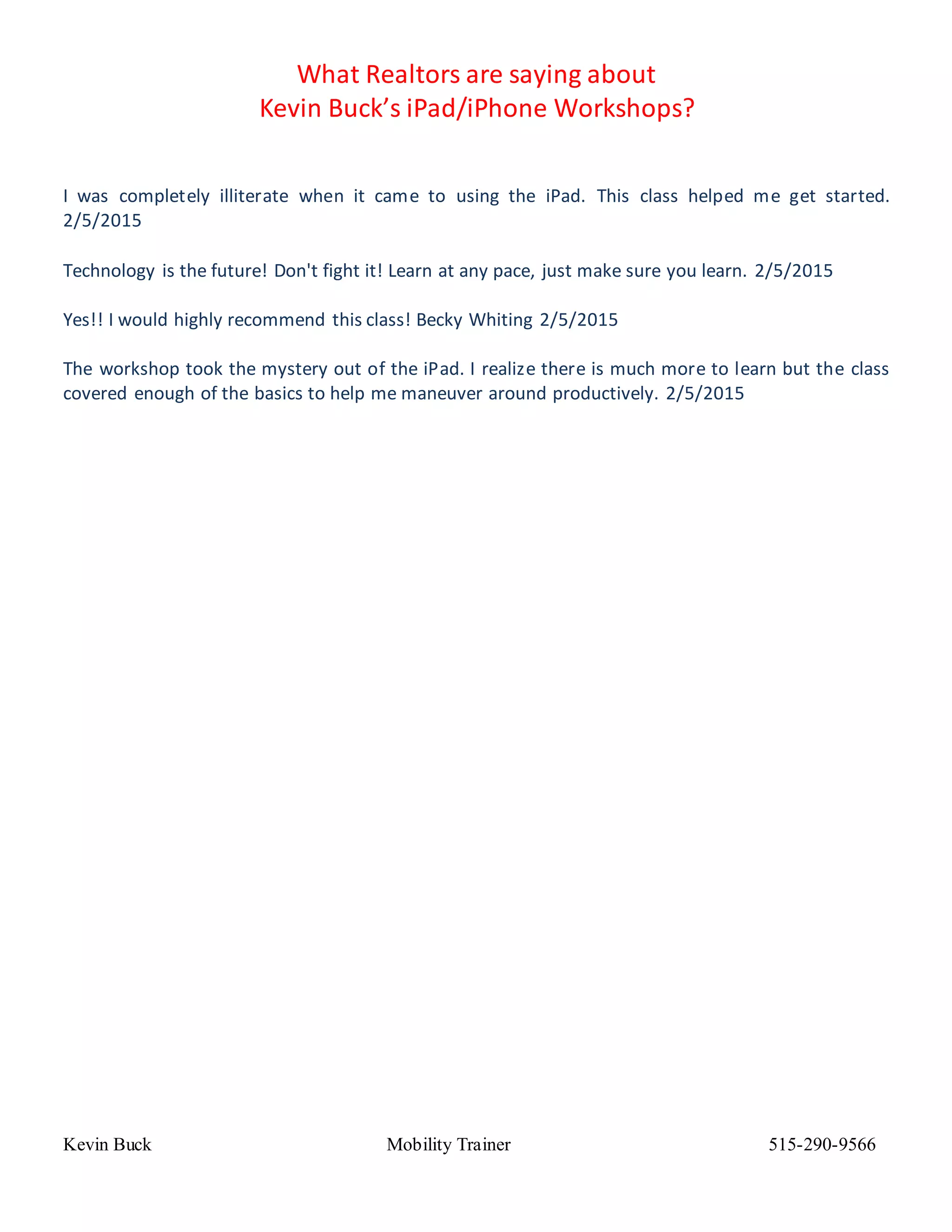 iPad Class Recommendation | PDF