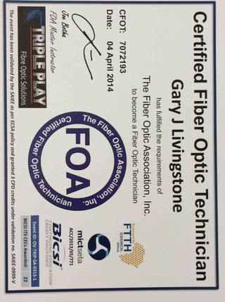 FOA cert fiber optic tech | PDF