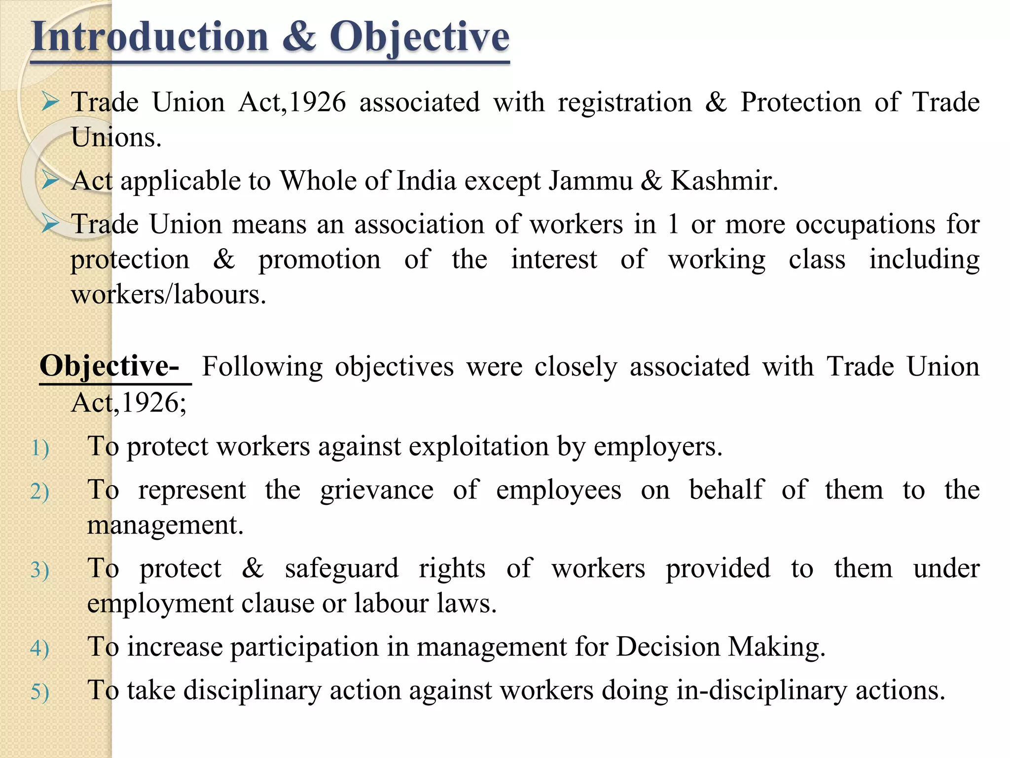 Trade Union Act,1926 | PPTX