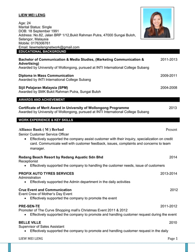 Resume 2015 | PDF | Business | Business and Finance