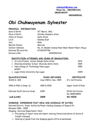 Obi's CV_(3)[1] (1) | PDF